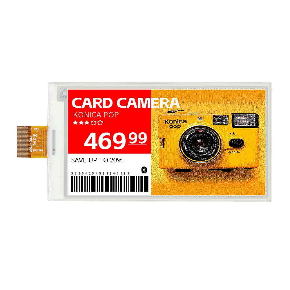 3.1 Black White Red Yellow Four-Color E-Paper color e ink display