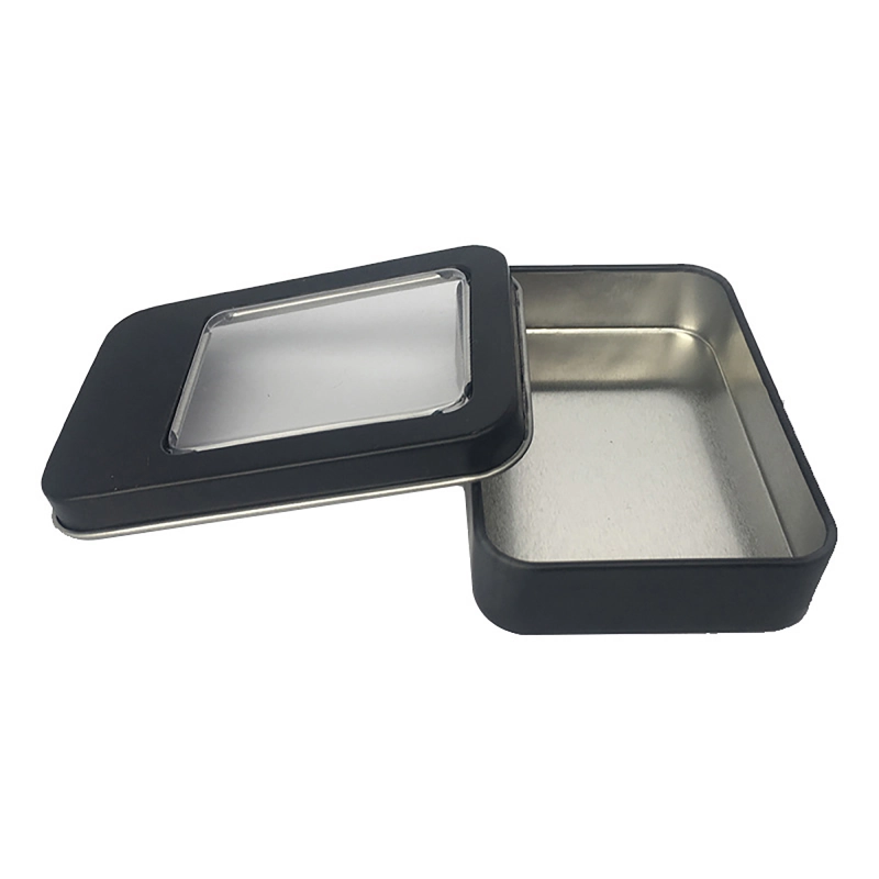 Rectangular Storage Iron Box with PVC Window
