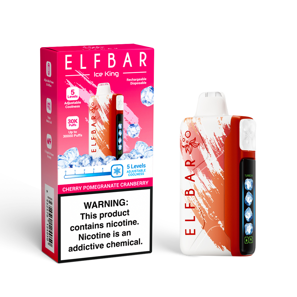 ELFBAR ICE KING 30K CHERRY-POMEGRANATE-CRANBERRY,