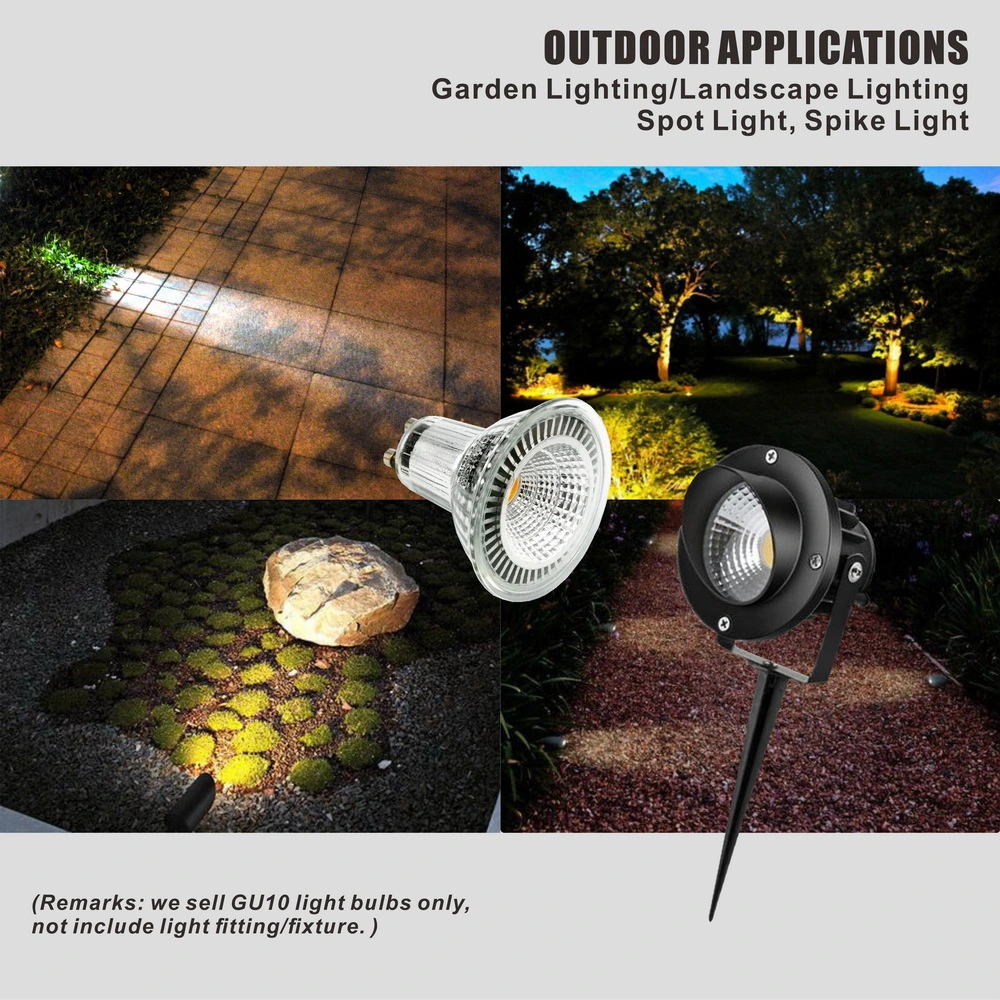 Glass LED GU10 COB 5W spot light bulb dimmable, narrow beam, for ...