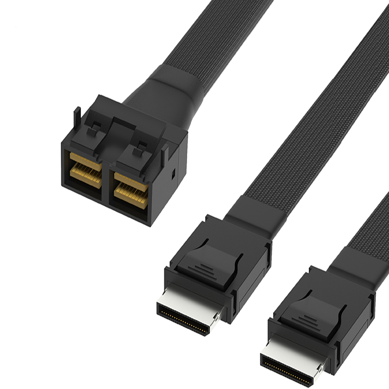 MINI SAS SFF 8643 8i to 2x SFF 8611 Oculink Cable