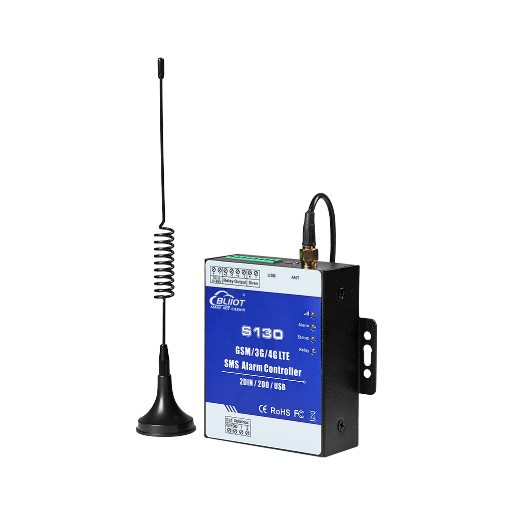 GSM 3G 4G SMS Remote Controller Alarm (2DIN+2DO+USB)