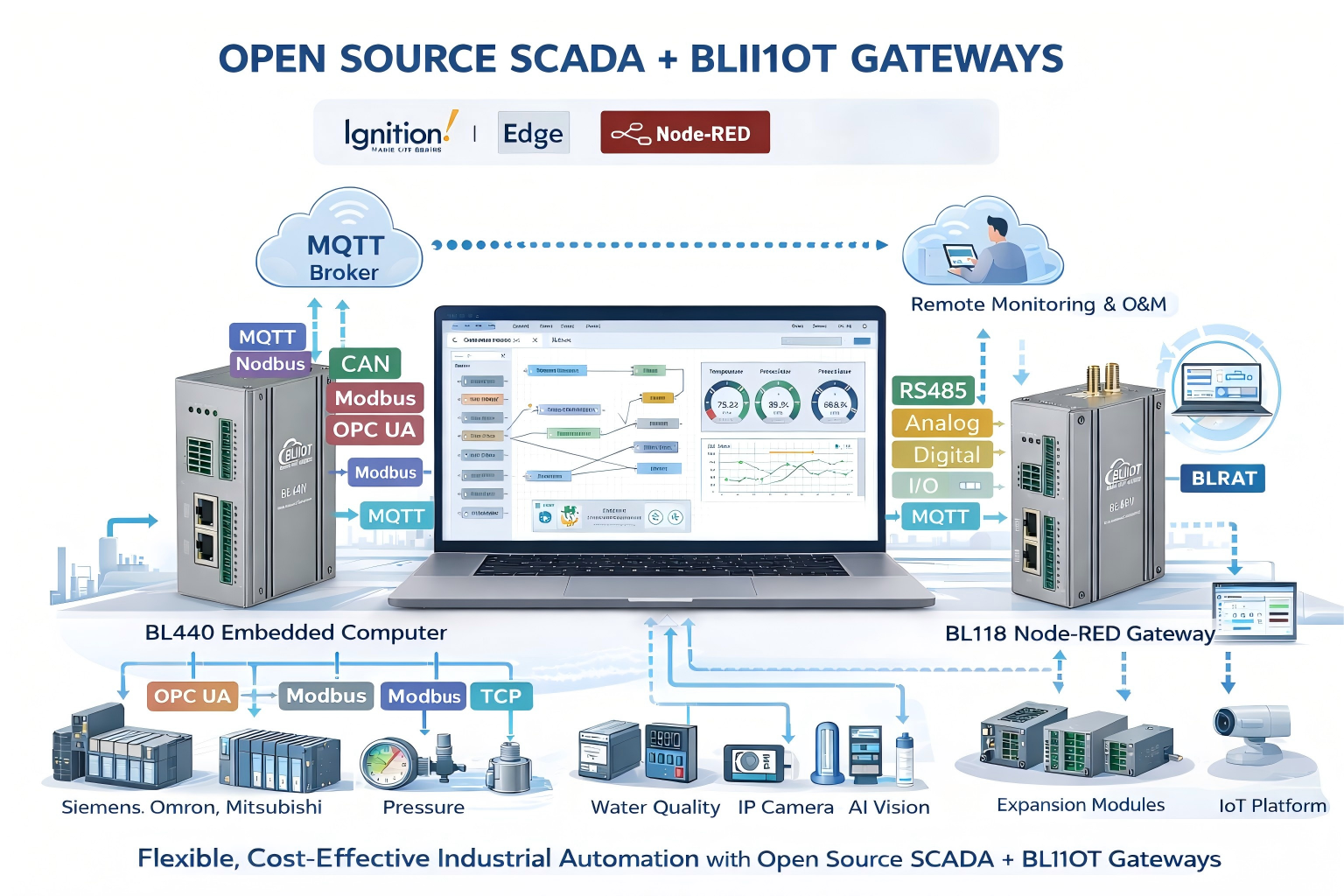 Open Source SCADA + BLIIOT Gateways: Unlock Flexible, Cost-Effective Industrial Automation