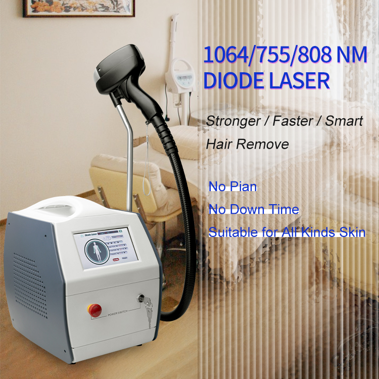 Portable Triple-Wavelength Diode Laser Hair Removal Machine