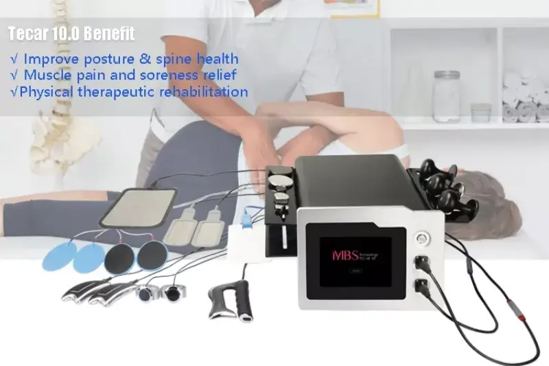 9-in-1 Tecar Therapy CET/RET + EMS + Wristband + Fascia Tool Body Pain ...