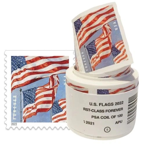 USPS Forever American Flag Stamps Rolls