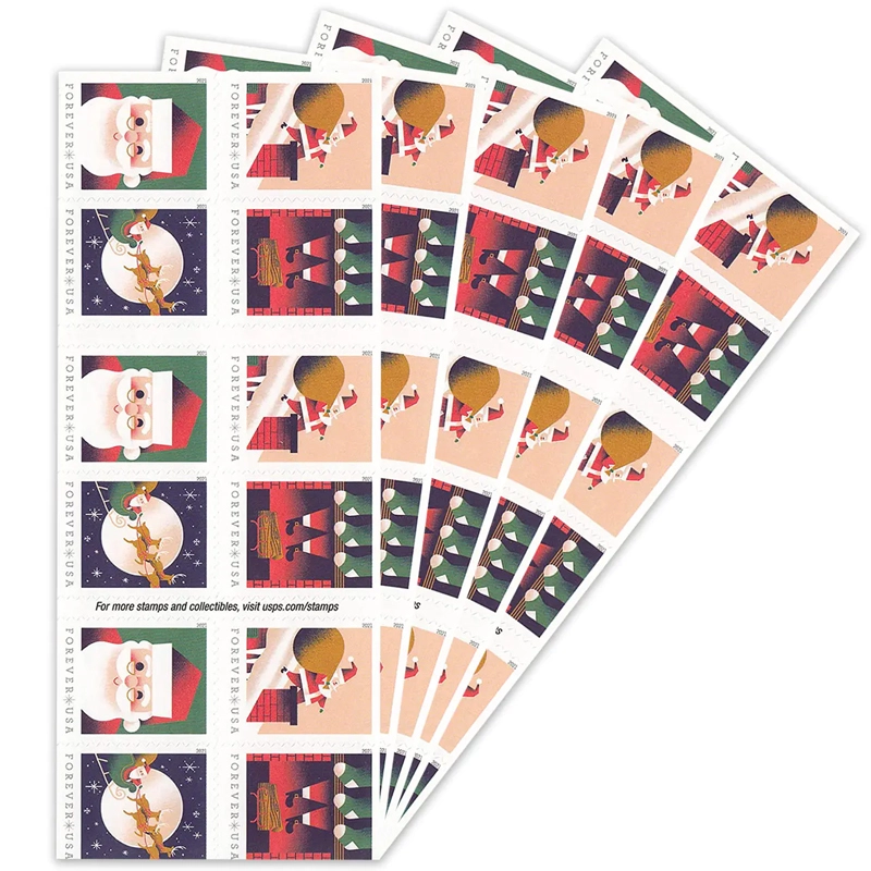 USPS A Visit from St Nick Forever First Class Postage Stamps
