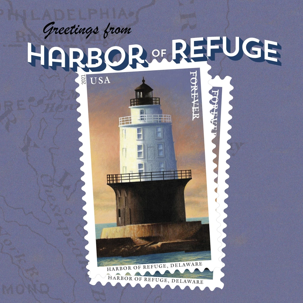 (2021) USPS Mid Atlantic Lighthouses Forever Postage Stamps