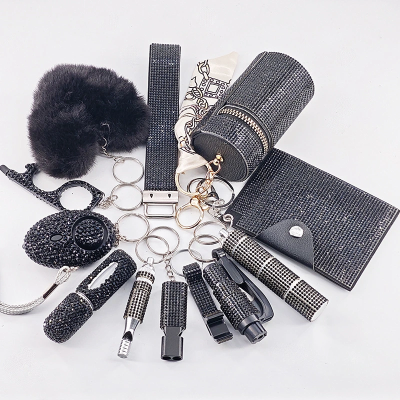 Wholesale multi-functional 12-piece diamond-encrusted self-defense suit.