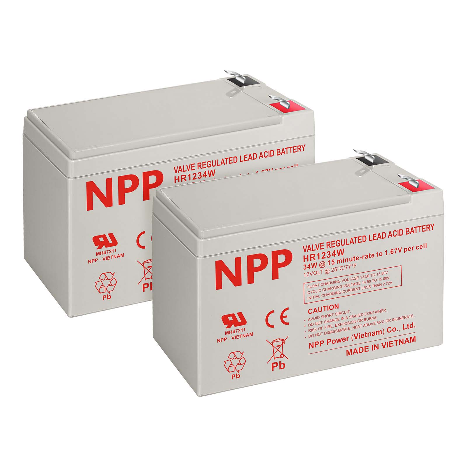 High Power Rate Lead Acid Batteries 12V 21W 100W 280W 475W Rechargeable ...