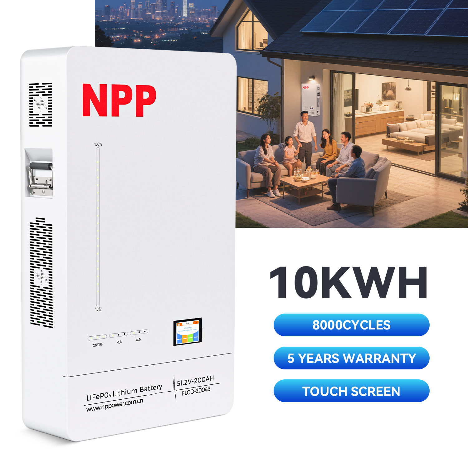 5kwh 10kwh 15kwh 16kwh Lithium Battery Lifepo4 Powerwall 48v 51.2v Home ...