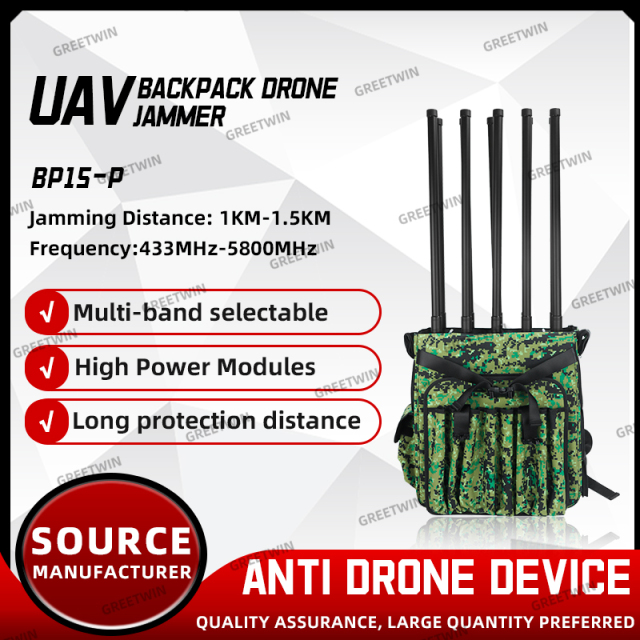 Greetwin Backpack 10 band drone jammer device anti drone system