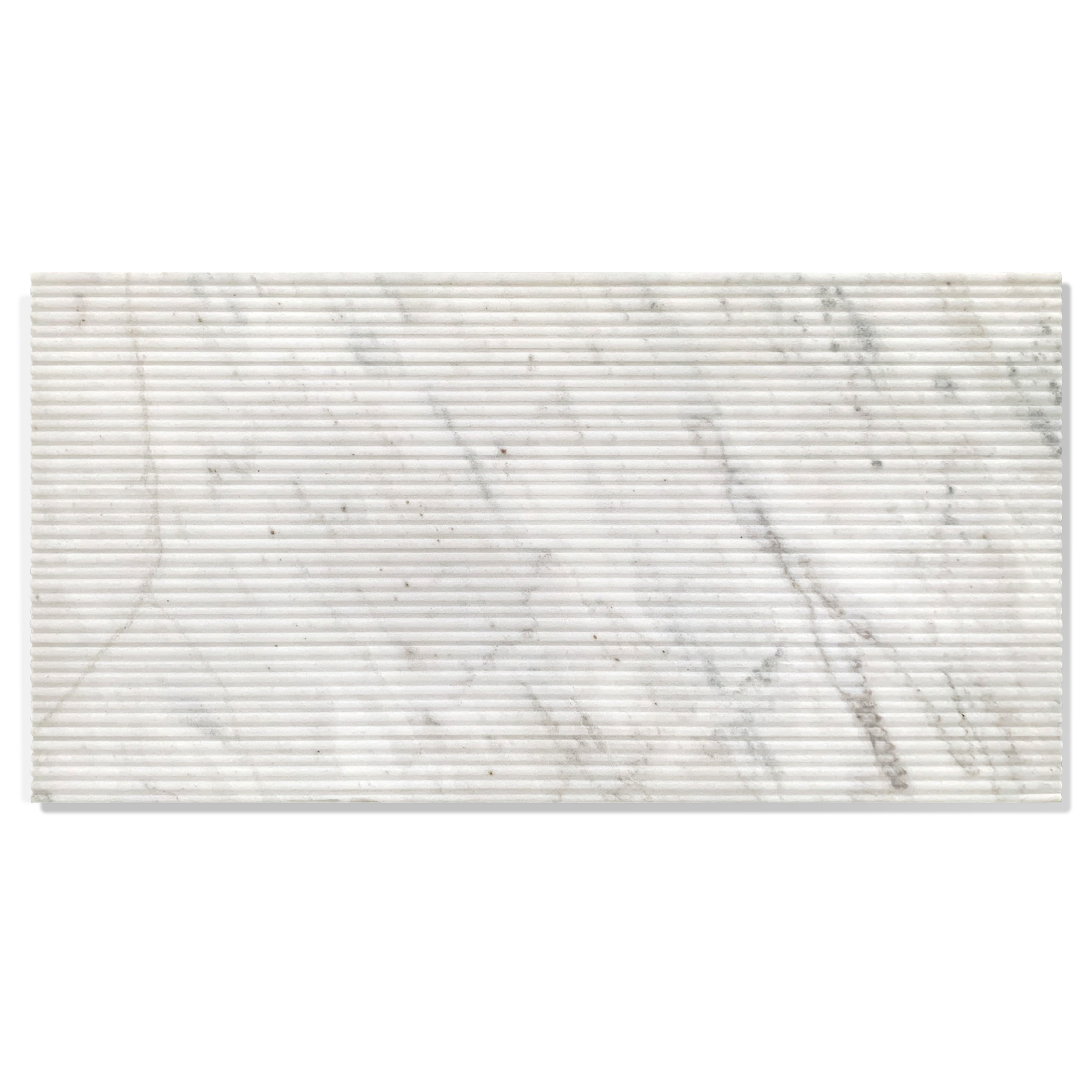 White Natural Marble | 12x24 OL Textured Wall Tile | USA Stock & Shipping