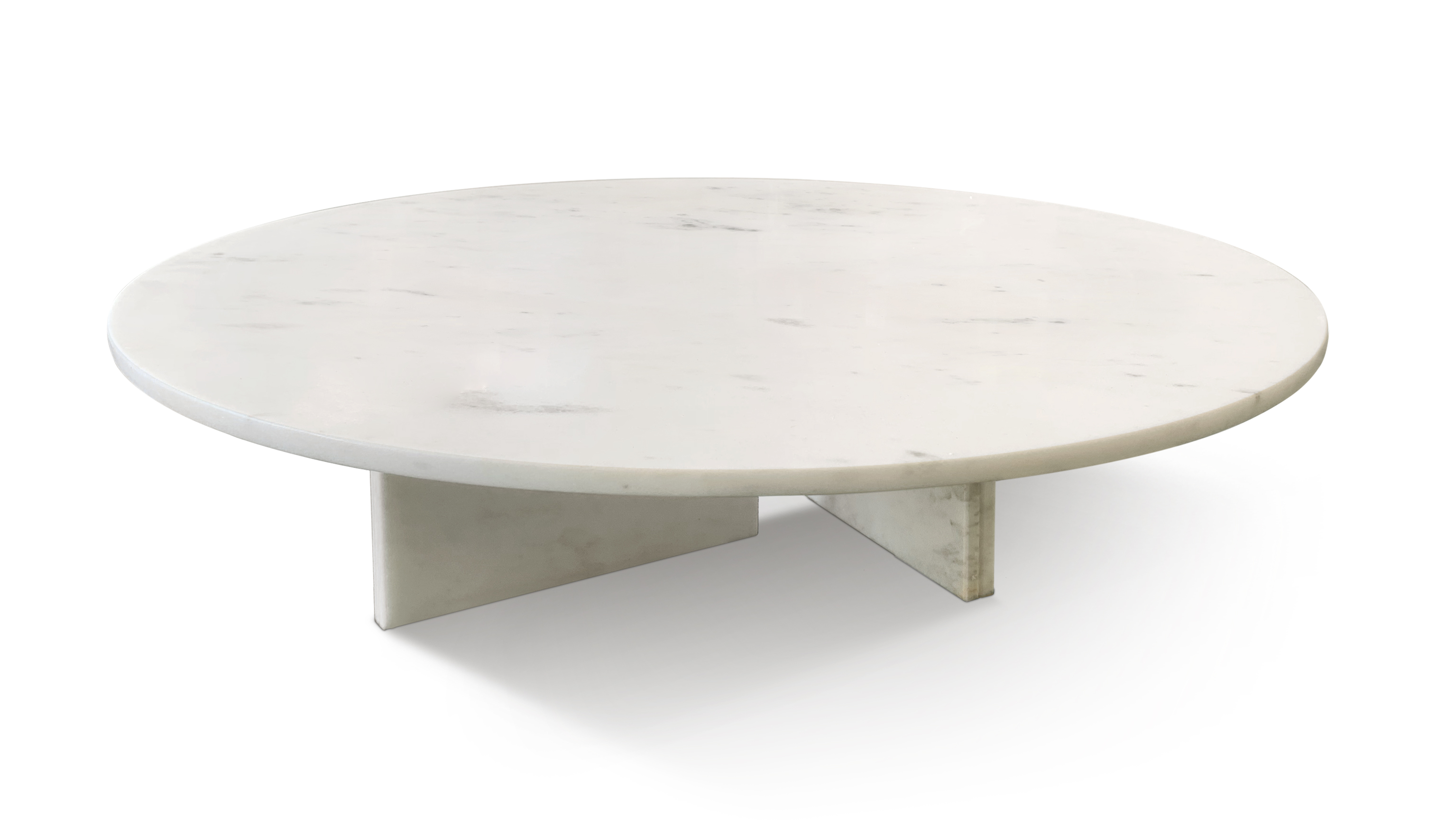 Snow Mountain White Natural Marble Coffee Table, Living Room Table ...
