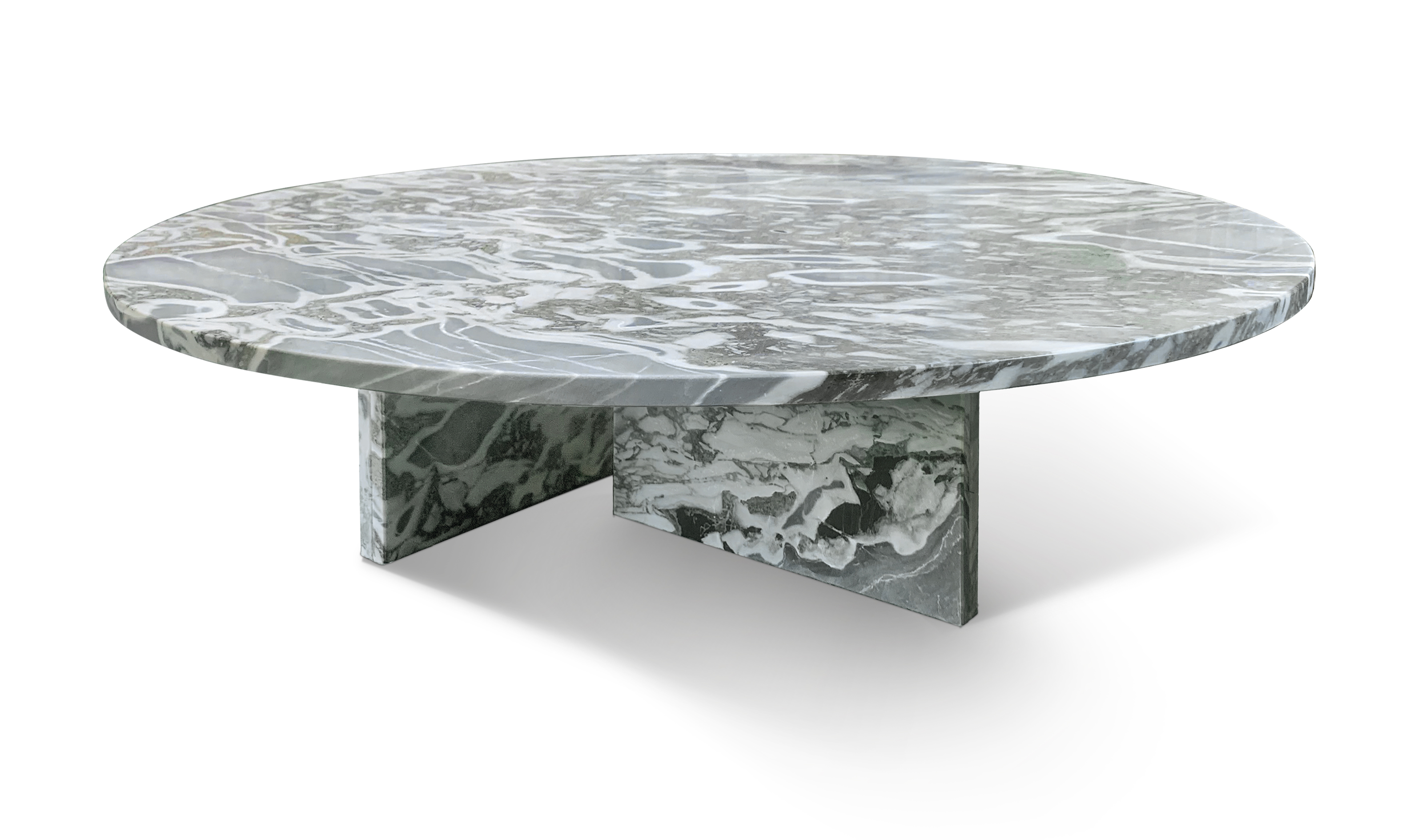 Blue Gray natural marble coffee table, living room table,natural stone ...