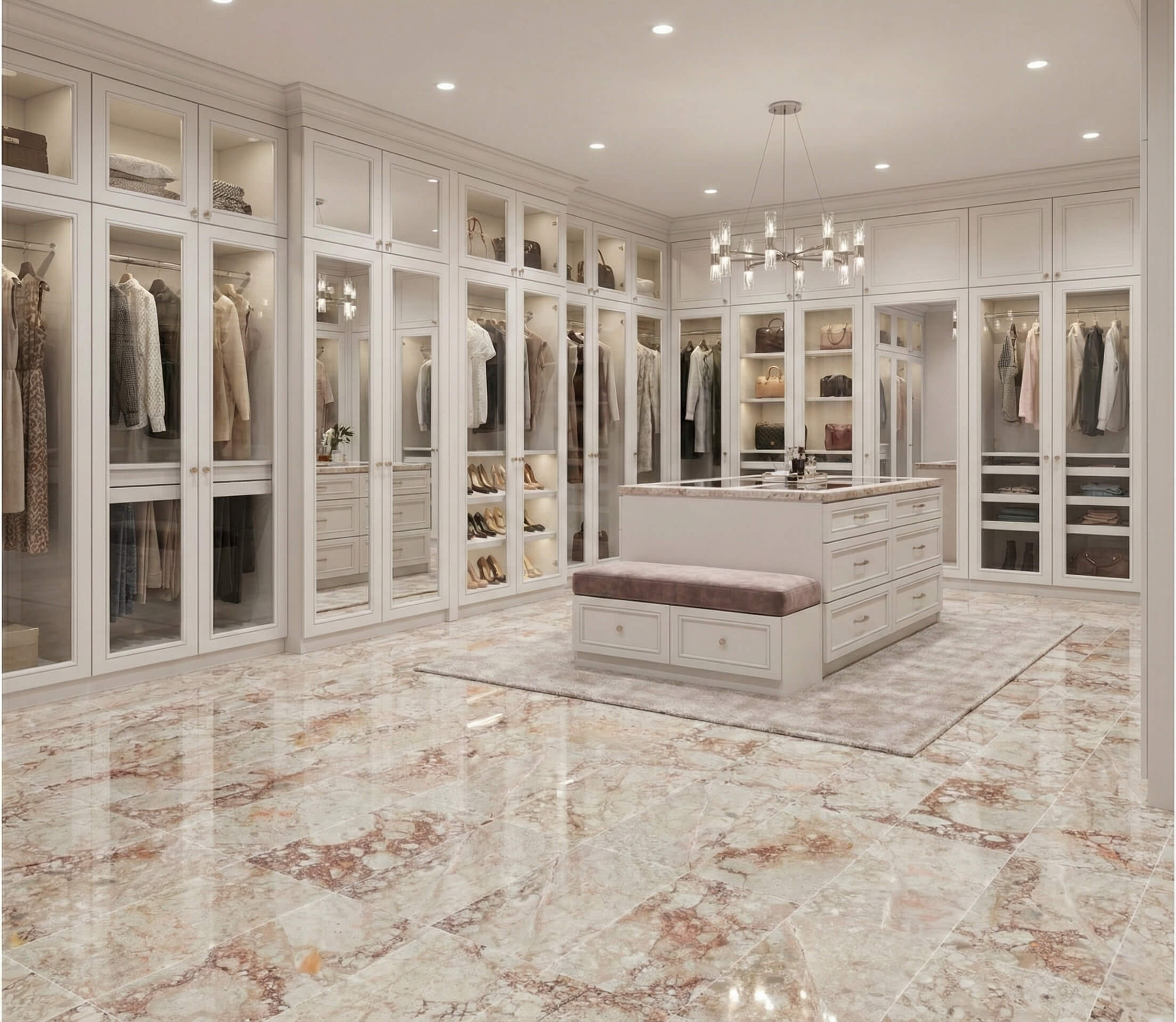 Pink Marble Floor and Wall Tiles 12"x24" | Polished Pink Breccia Stone ...