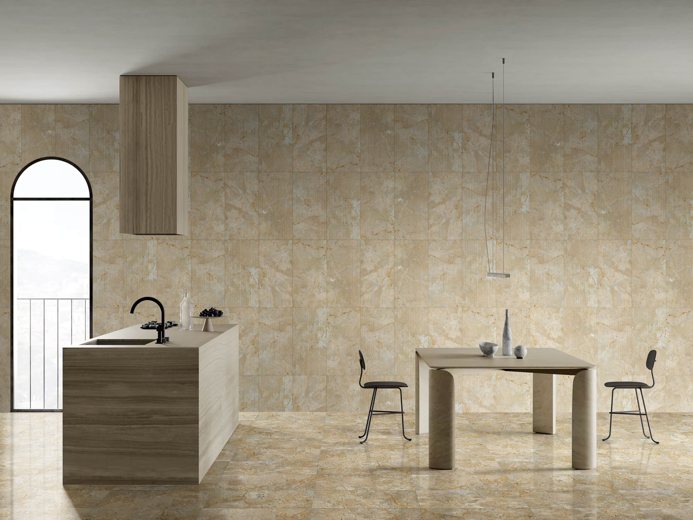 12x24 Gold Polished Marble Tile | Natural Stone Floor & Wall