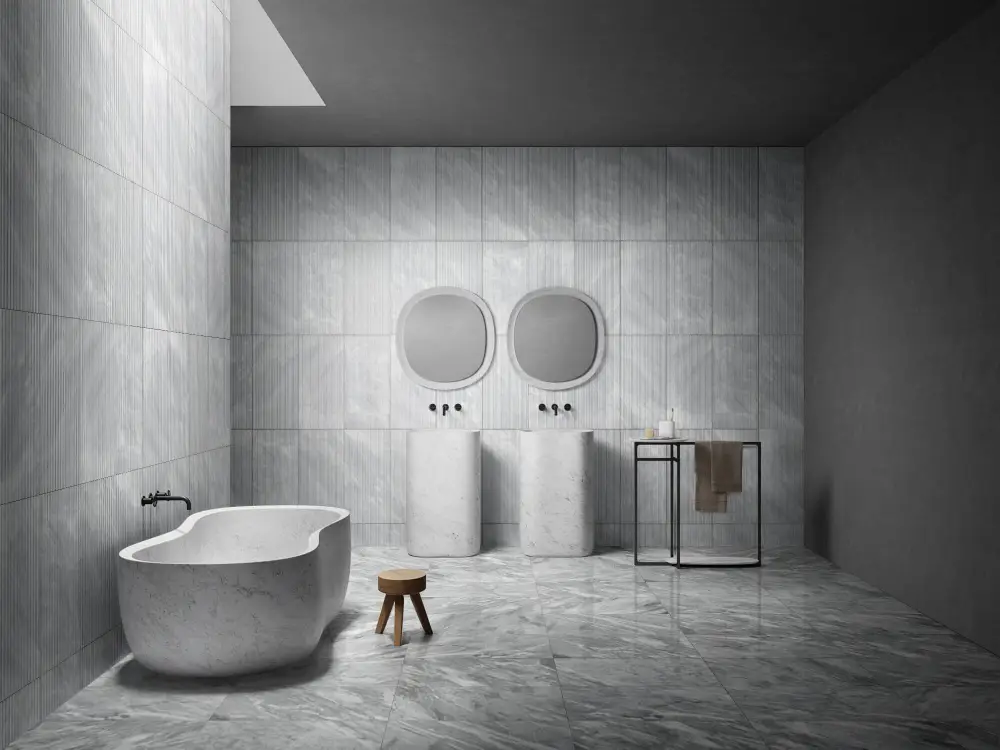 12x24 Carrara Gray Marble Tile - 18mm Premium Thickness Polished Finish ...