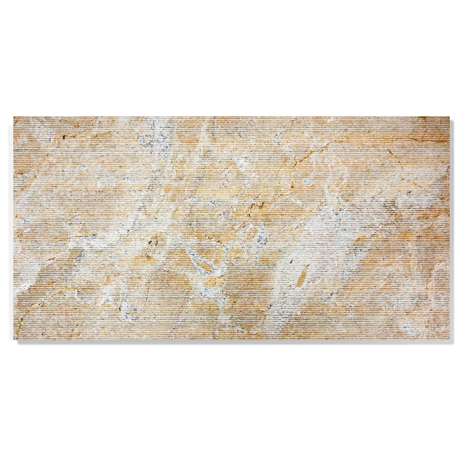 12x24 Gold 3D Fluted Marble Wall Tile - FS Textured Finish(USA In-Stock)