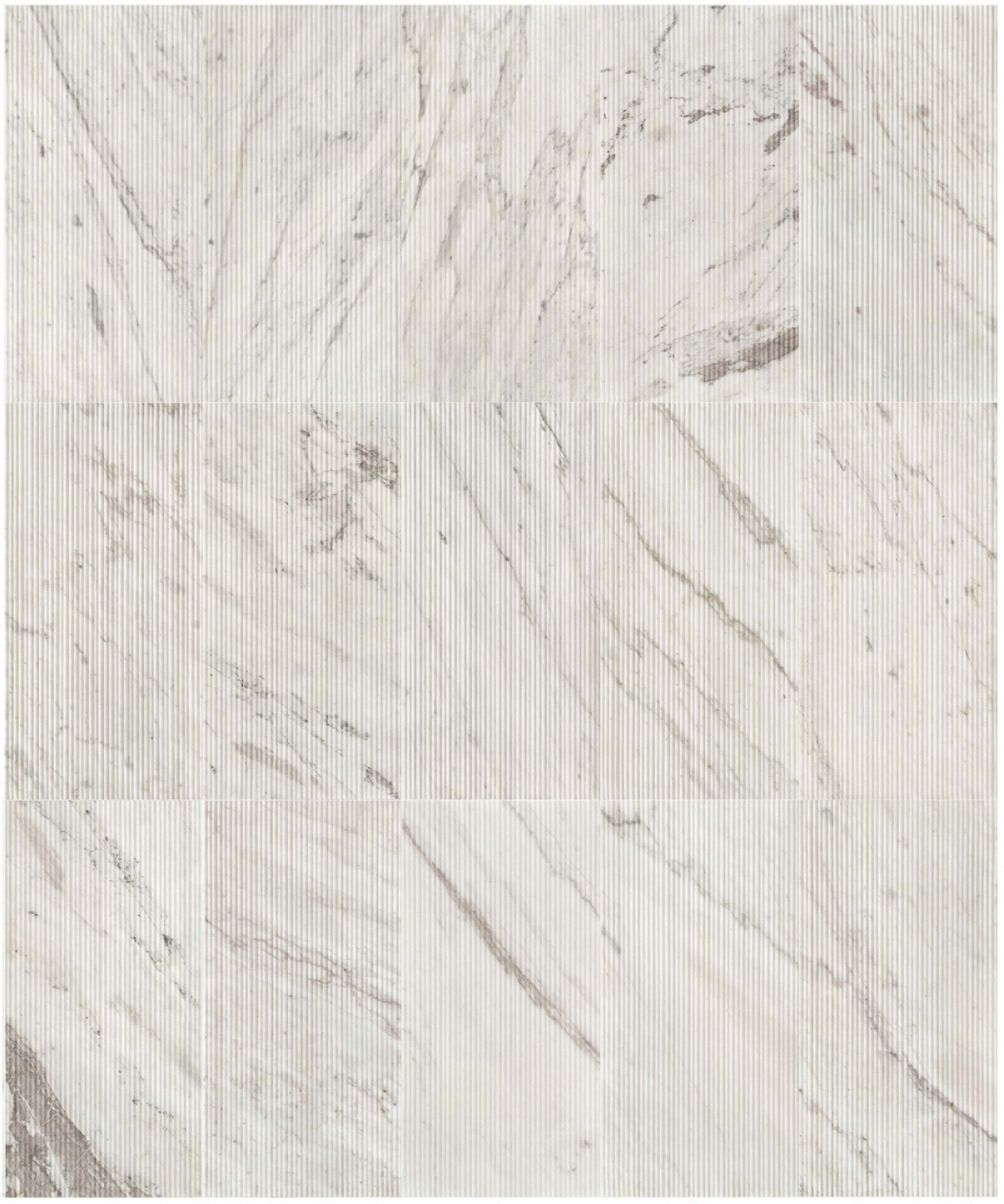 White Fluted Marble Wall Tiles | 12x24 Natural Stone | USA Stock & Shipping