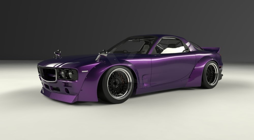 1992-1997 Mazda RX7 FD3S PD BOSS RB Style Wide Body Kit including ...