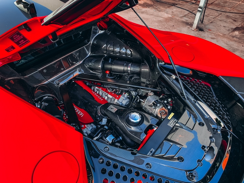 2020-2022 Ferrari SF90 OEM Style Rear Engine Bay Panel Kit Dry Carbon Fiber