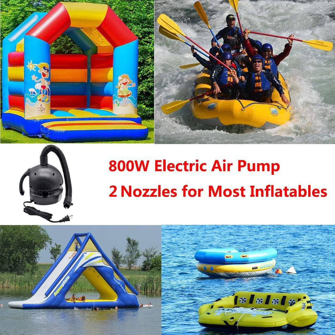 800W Electric Air Pump | High Power Inflator/Deflator for Inflatables