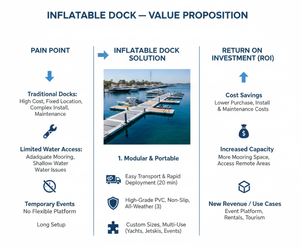 Why Large Inflatable Docks Are in High Demand for Commercial Projects