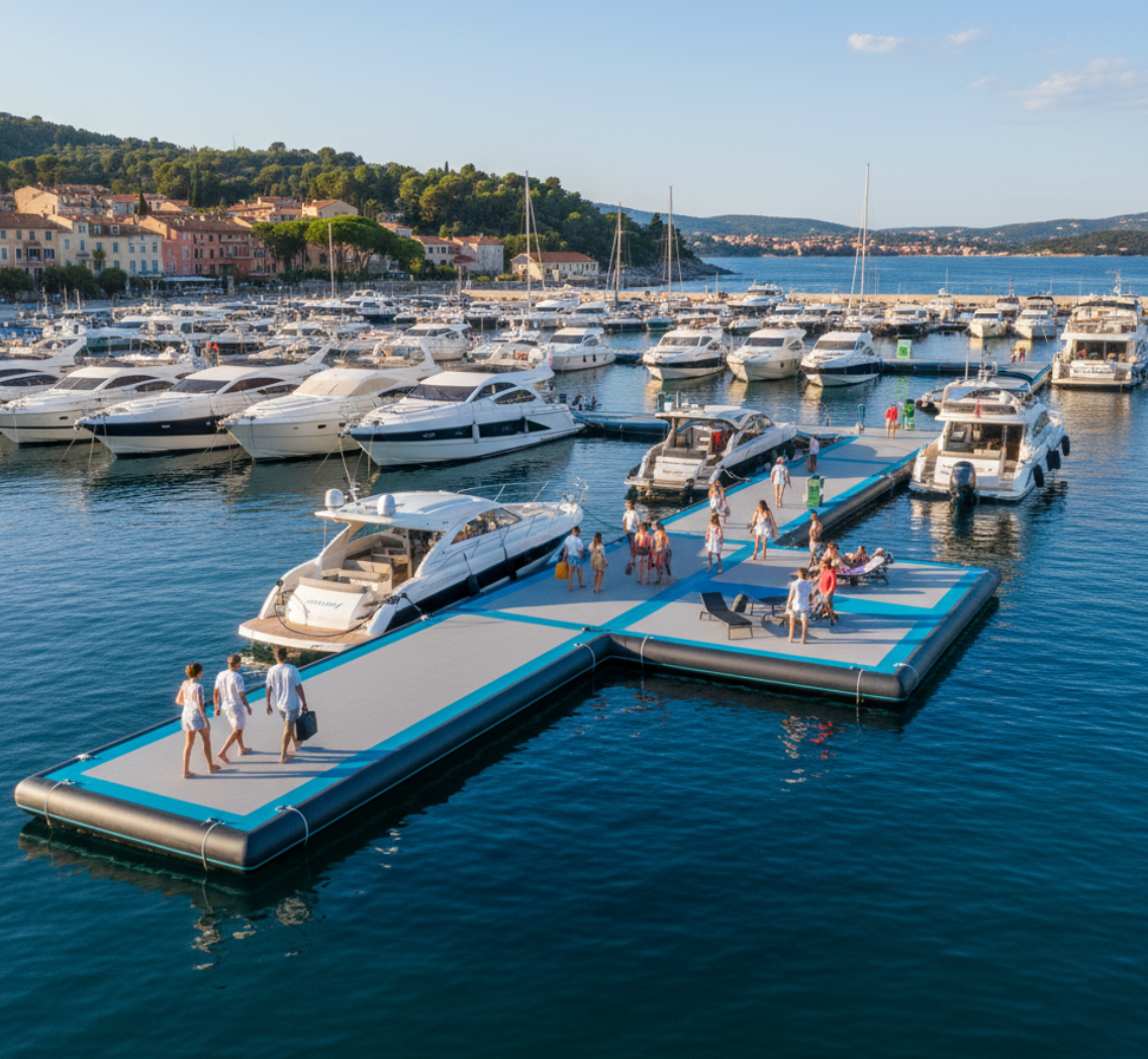 Industrial-Grade Inflatable Floating Docks for B2B Use