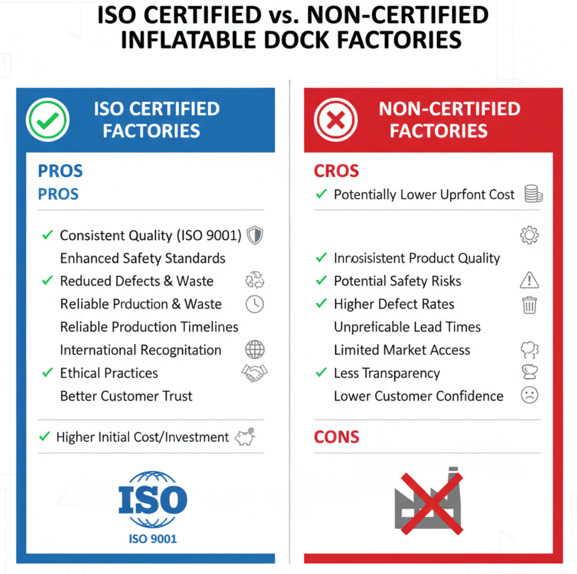 Why ISO Certification Matters When Choosing an Inflatable Dock Factory