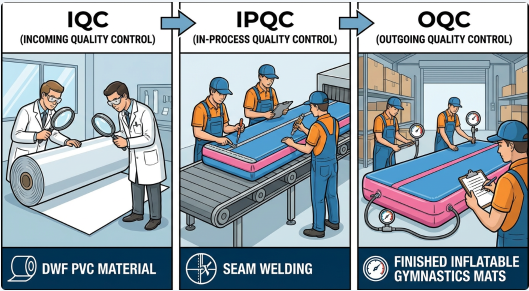 QC Guide for China Inflatable Gym Mats | AFTERSEA