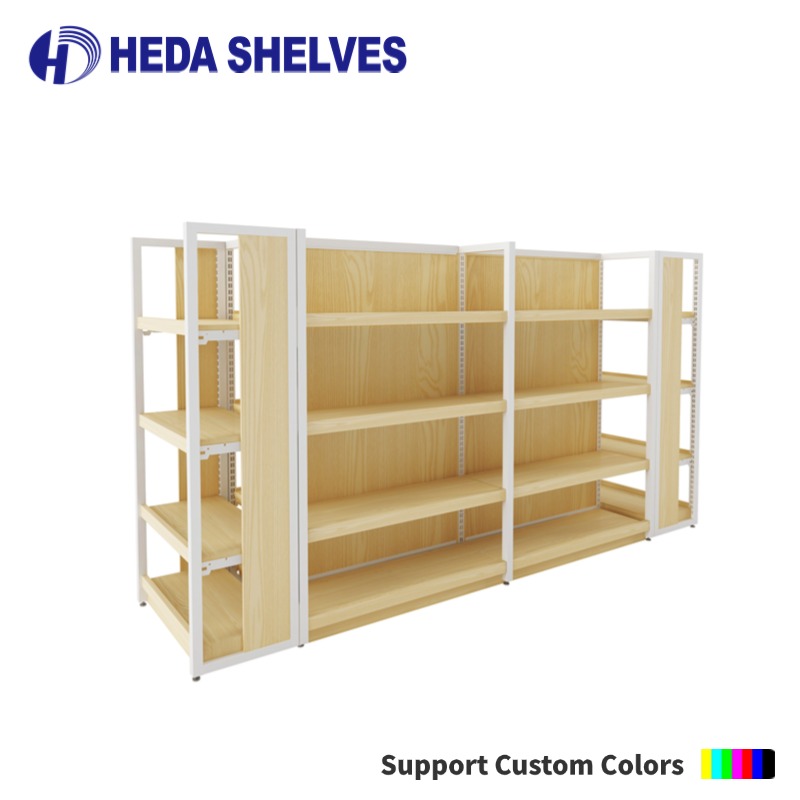 Stationery Store Display Shelving | Wood & Metal Retail Rack - Heda ...