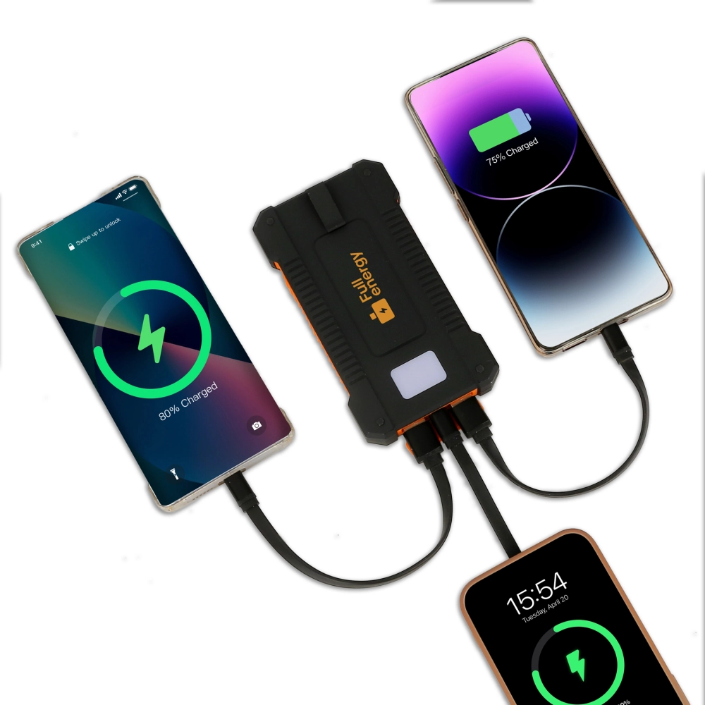 Eco-Conscious 8K Power Bank with Solar Panel & LED