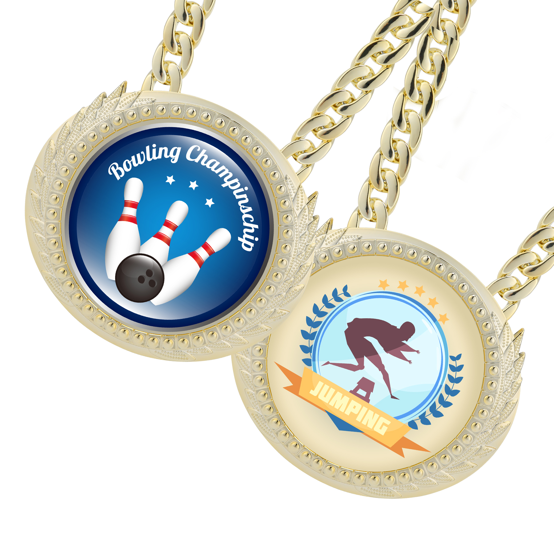 Executive Champion Medal with Durable Plastic Chain
