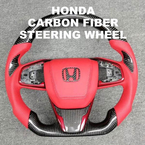 Honda Genuine Leather Carbon Fiber Steering Wheel With Engine Start ...