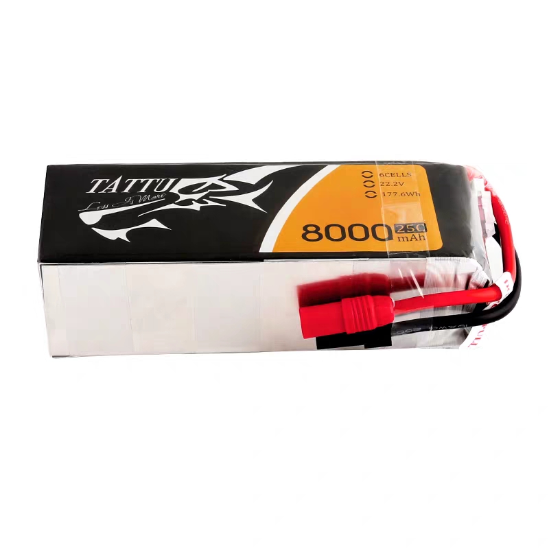 Tattu 22.2V 25C 6S 8000mAh Rechargeable UAV Battery Pack Drones Accessories