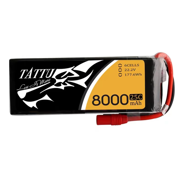 Tattu 22.2V 25C 6S 8000mAh Rechargeable UAV Battery Pack Drones Accessories