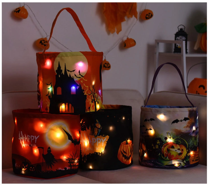 RTS CHINA Light Up Halloween Baskets candy bags