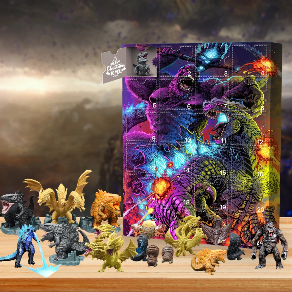 Godzilla Advent Calendar -- The One With 24 Little Doors