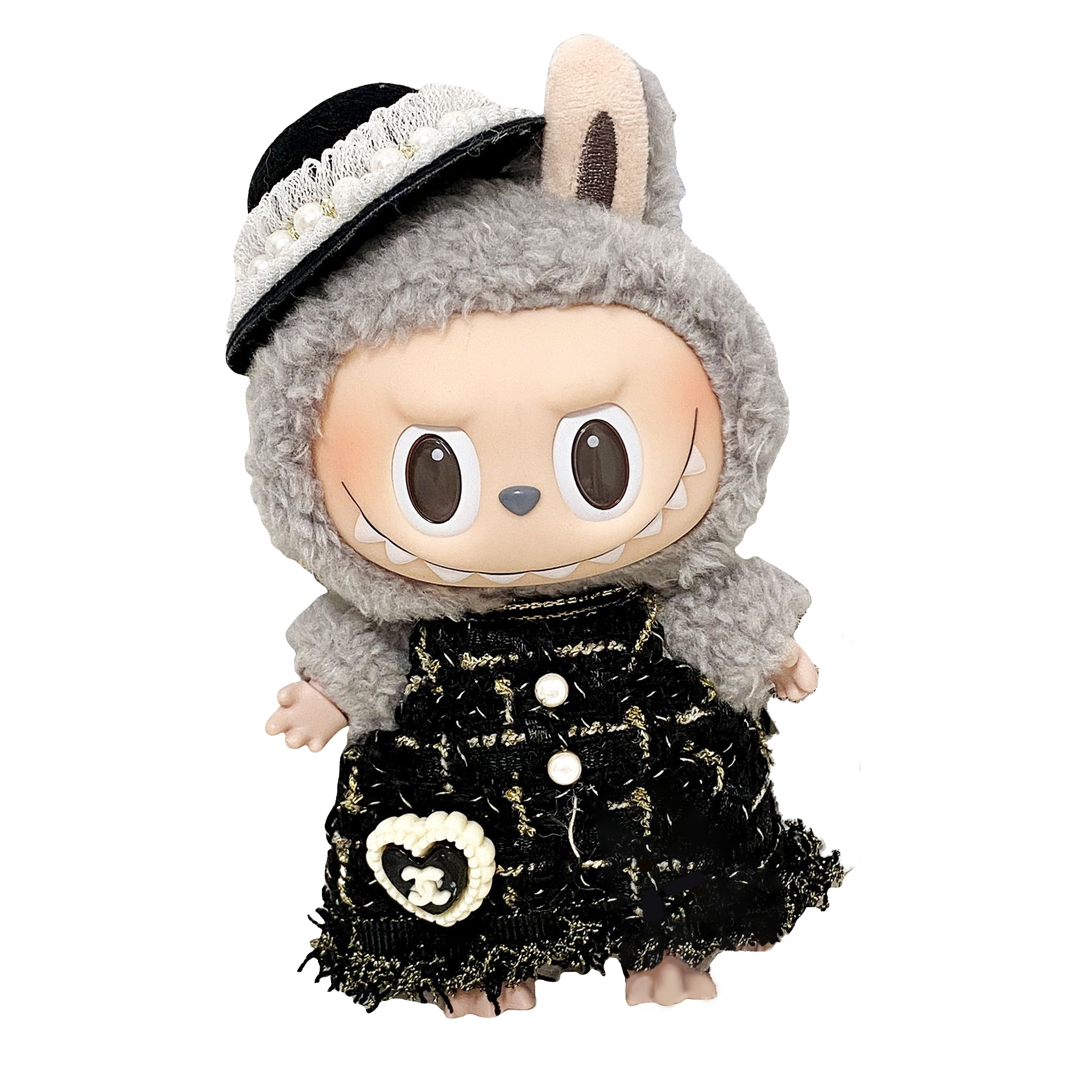 Labubu Chanel-Style Tweed Outfit Set, fits 10/15cm Labu Doll