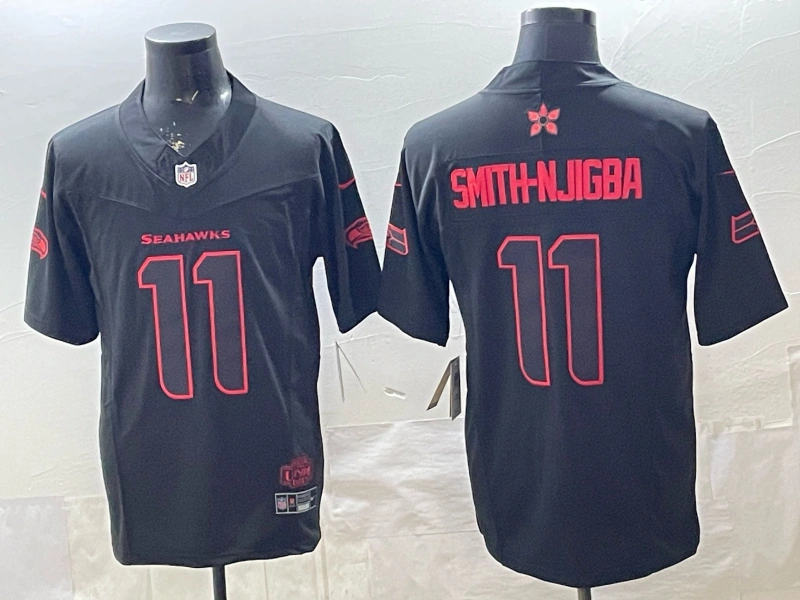 Men's NFL Seattle Seahawks x Stranger Things #11 Jaxon Smith-Njigba ...