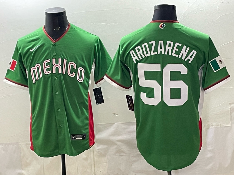 2026 World Baseball Classic Team Mexico #56 Randy Arozarena Men's ...