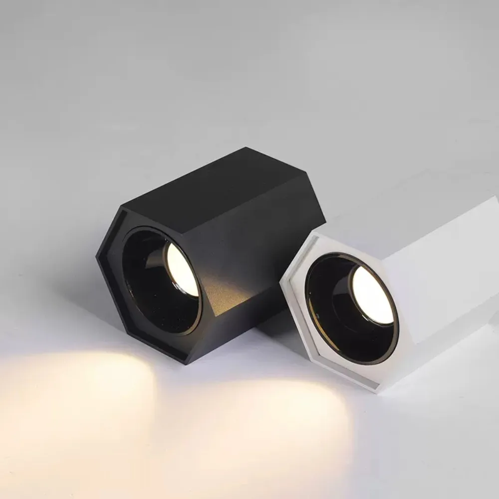 Surface mounted tube light hexagonal ceiling mounted spotlight ...