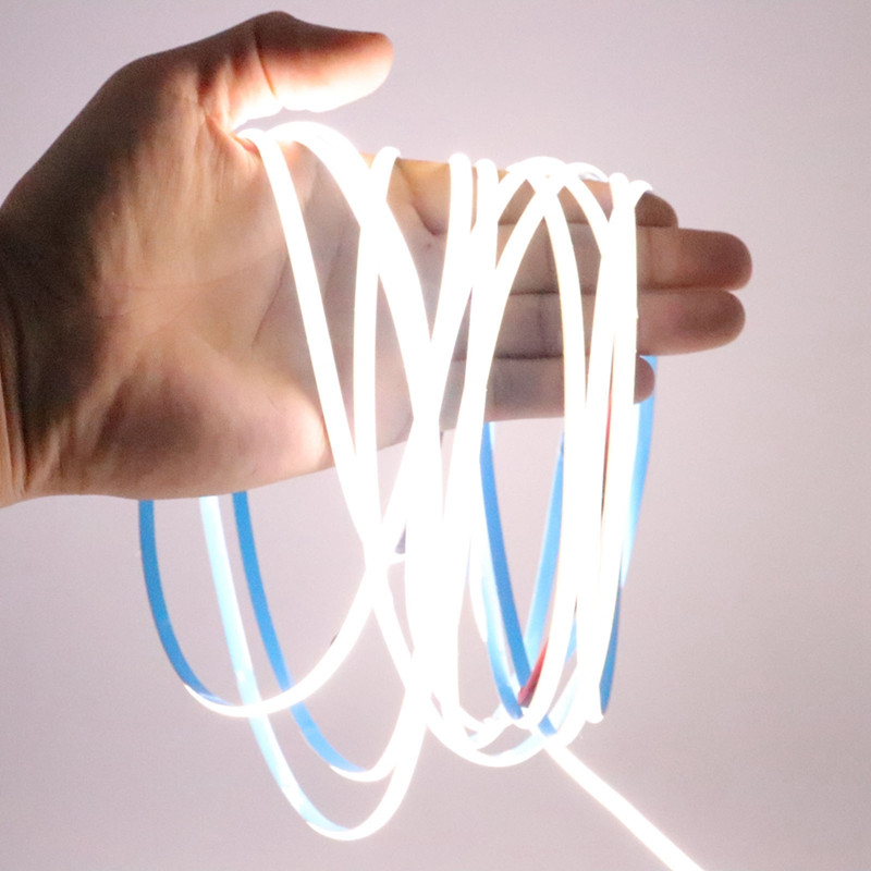 5mm PCB COB Led Strip Light Super Thin 12V 24V Soft Flex Tape Linear ...