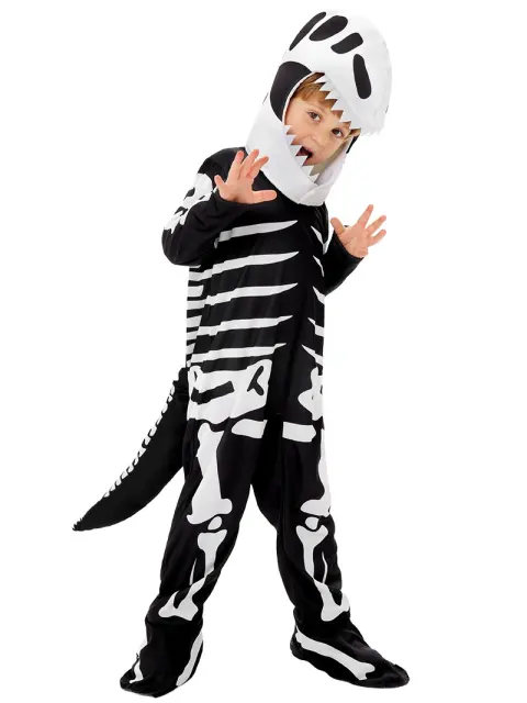 Buy Skeleton Tyrannosaurus rex Uniform Child cosplay costumes Ghost ...