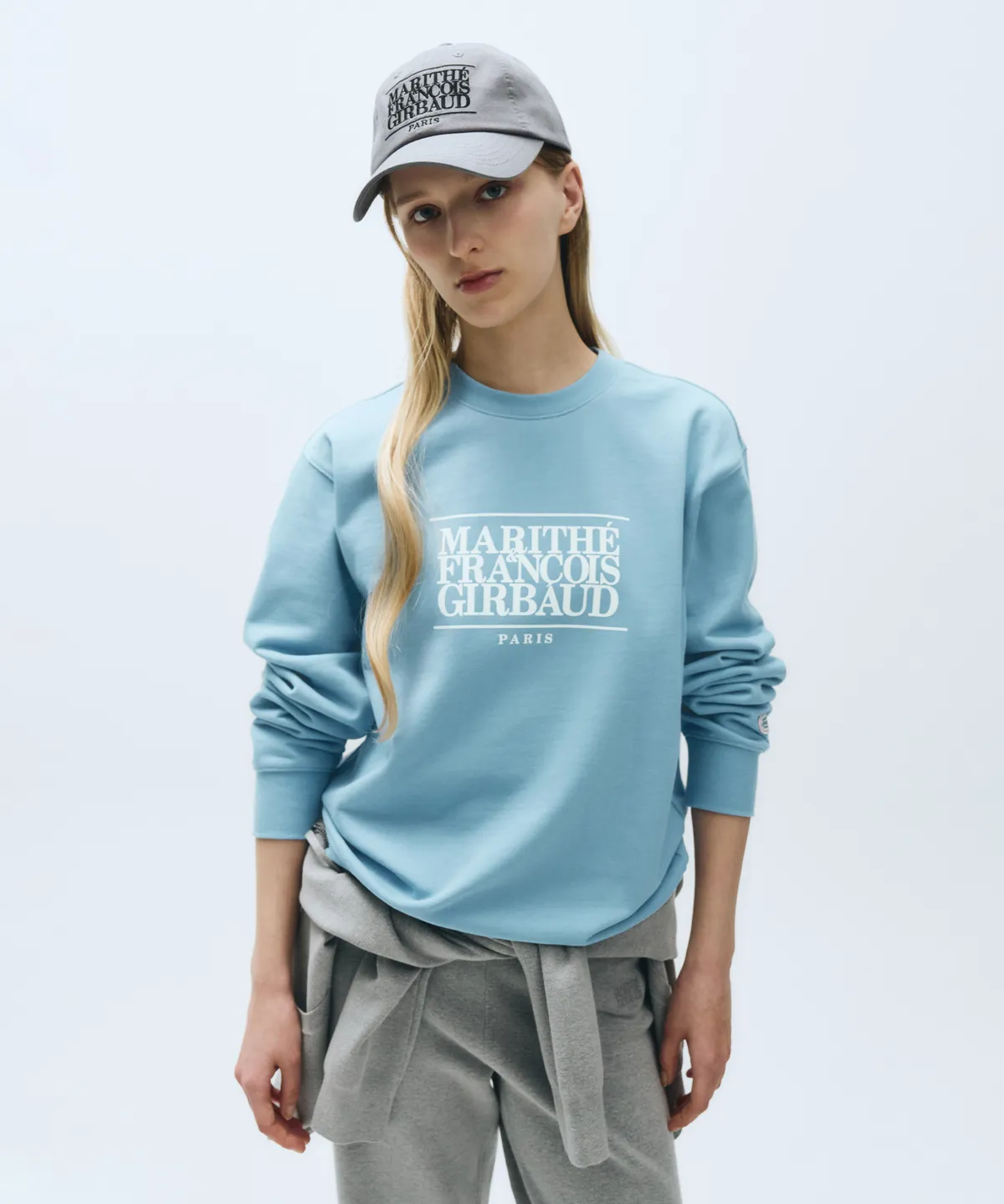 MARITHE-CLASSIC LOGO SWEATSHIRT blue