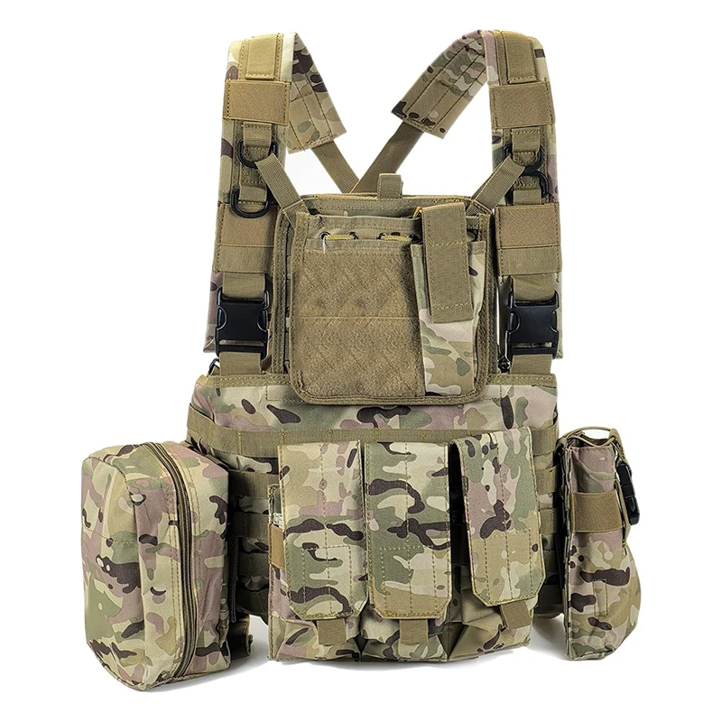 Heavy Duty Tactical Chest Rig Vest Adjustable Outdoor Tactical Vest ...