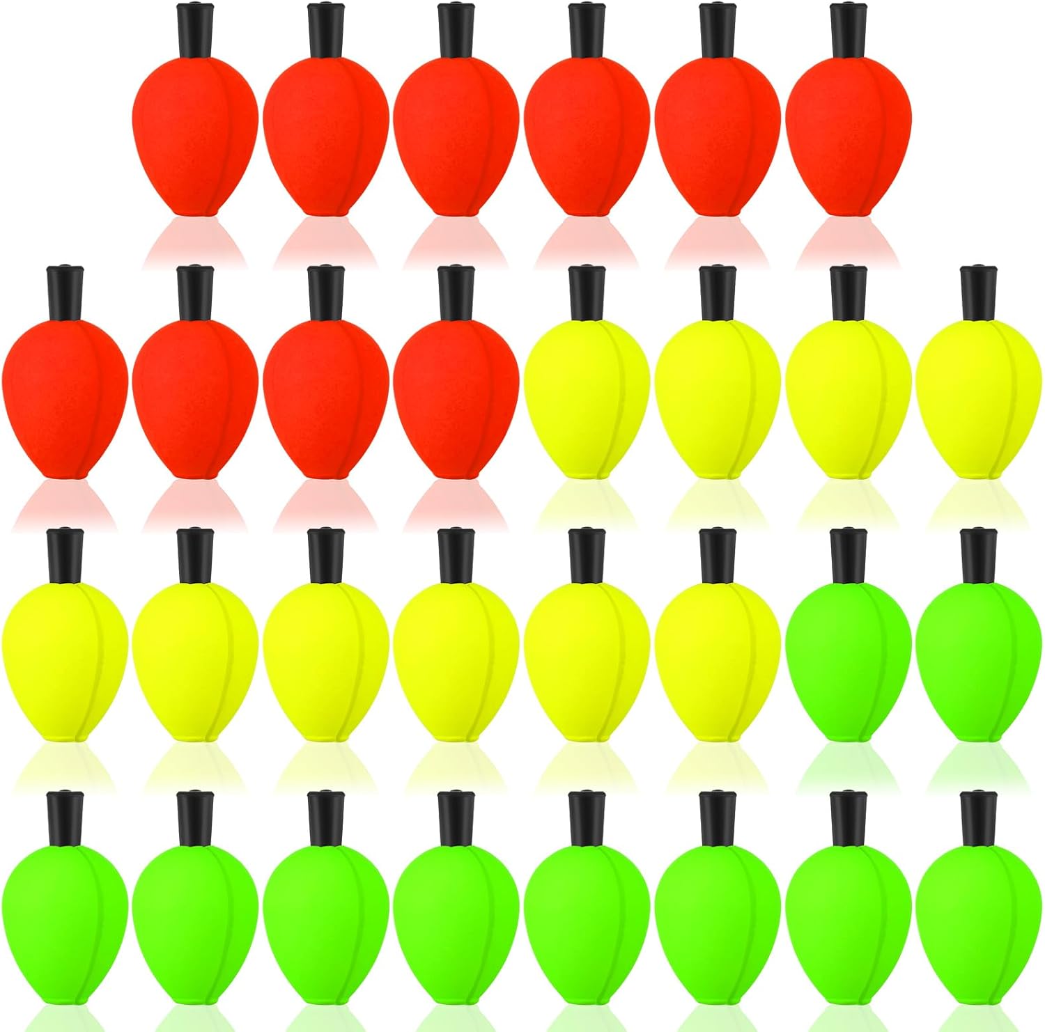 30pcs Trout Teardrop Float Foam Strike Fishing Bobbers