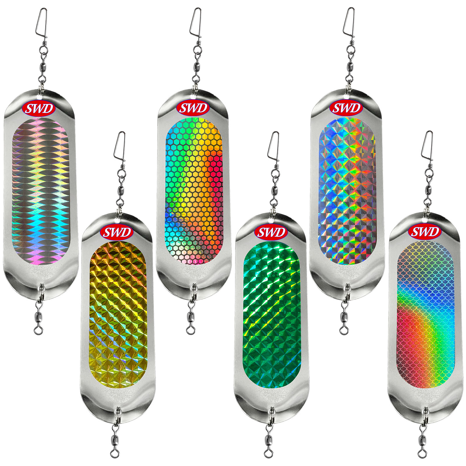 Fishing Dodger Flashers Trolling Flasher Lures Skateboard Fishing Gear