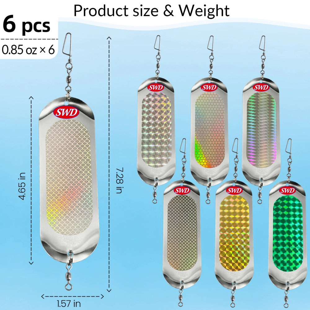 Fishing Dodger Flashers Trolling Flasher Lures Skateboard Fishing Gear